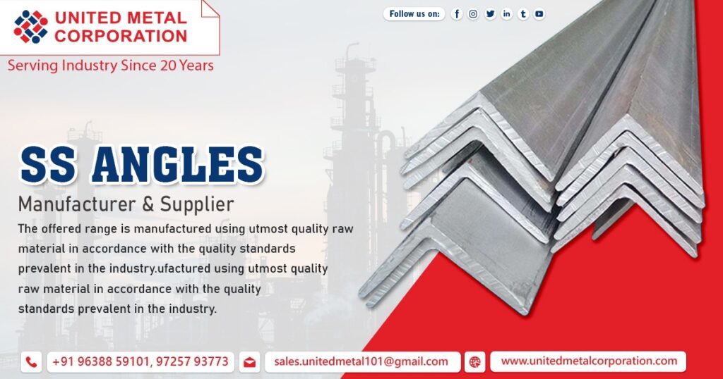 Top Supplier of SS Angles in India United Metal Corporation